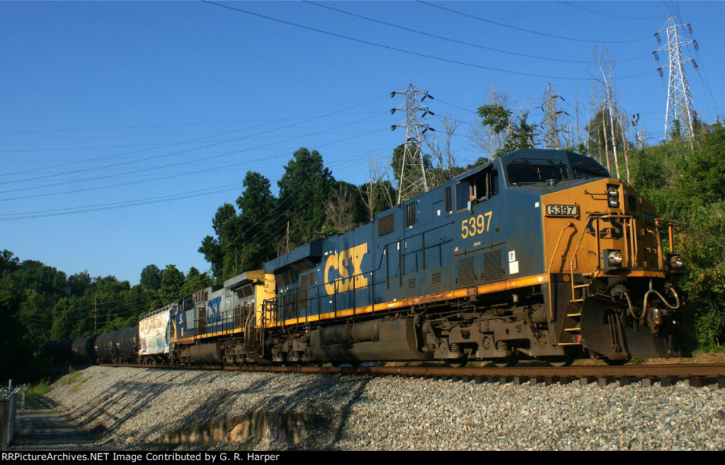 OIL TRAIN??? Don't think so. 1987 placards. Ethanol. Springs riding high. Empty? K42424